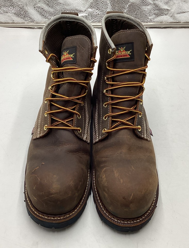 Thorogood 804-4148 Men's 6" Leather WP Comp Safety Toe Work Boot Brown ...