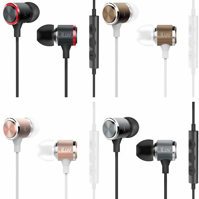 iLuv Premium Metallic In-Ear High Performance Stereo Earphones w/Noise ...