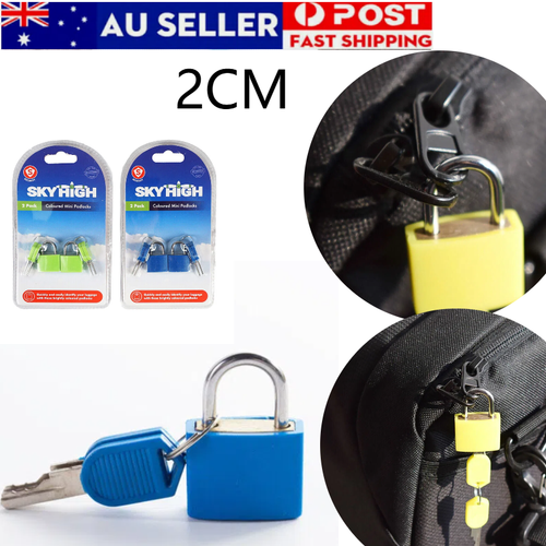 4/6/8pc Small Mini Padlock Travel Tiny Suitcase Lock Luggage Bag with 2 ...