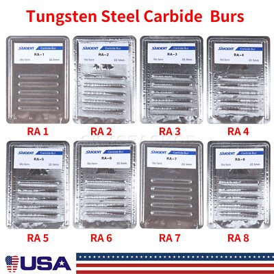 Dental Round Carbide Bur for Slow Speed Latch Type Handpiece RA 1# - 8 ...