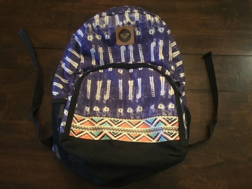 ROXY QUIKSILVER BOOK BAG BACKPACK MULTI-TONE PREOWNED | eBay