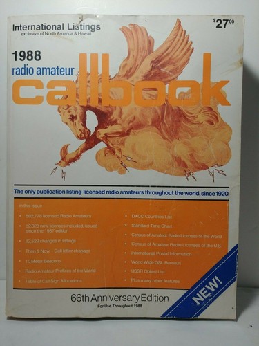 1988 Radio Amateur Callbook INTERNATIONAL DX | eBay