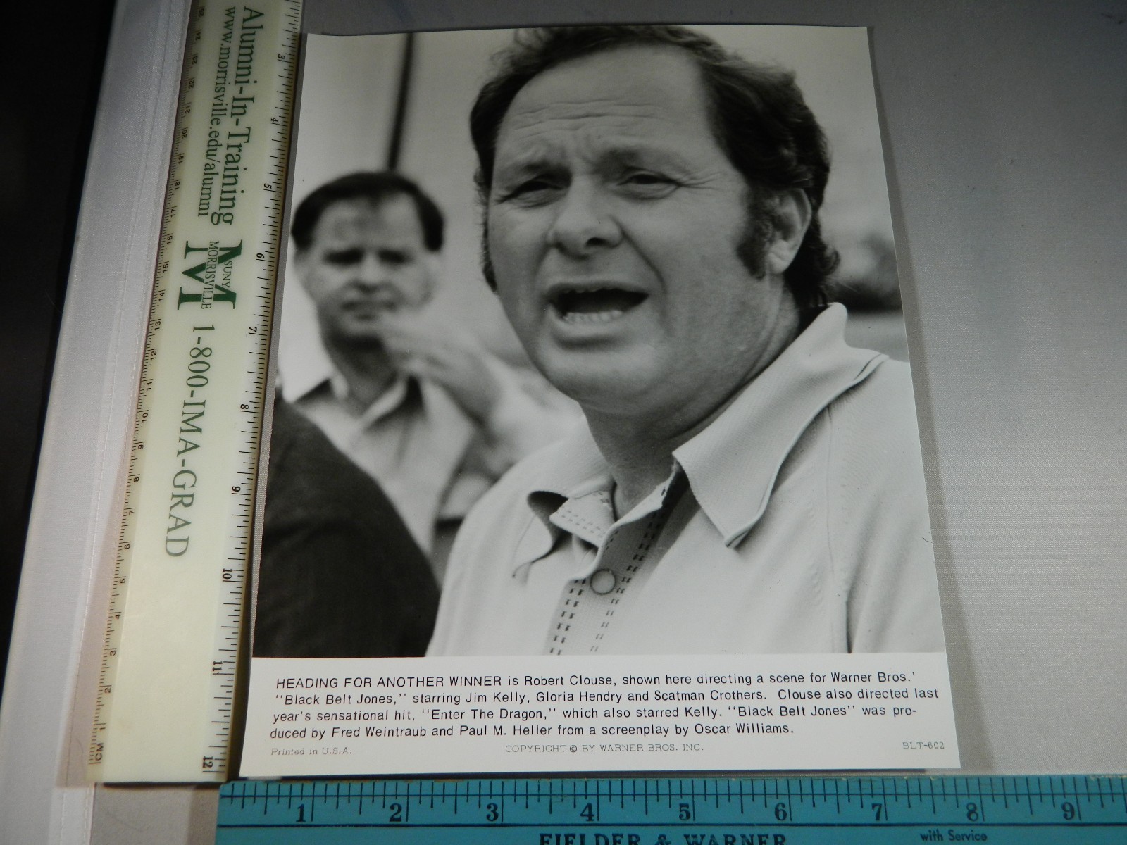 Rare Original VTG Robert Clouse Jim Kelly Black Belt Jones Movie Photo ...