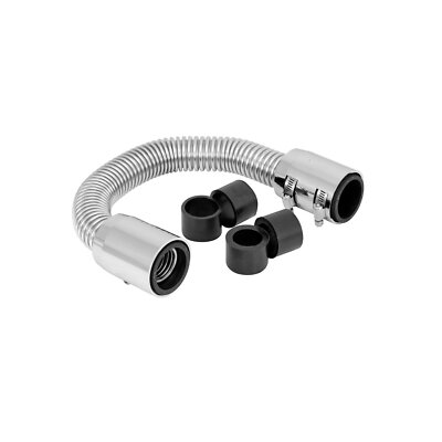 Magna Cool Flex Radiator Hose Kit Stainless + Alum Ends 12 in Long 1.25 ...