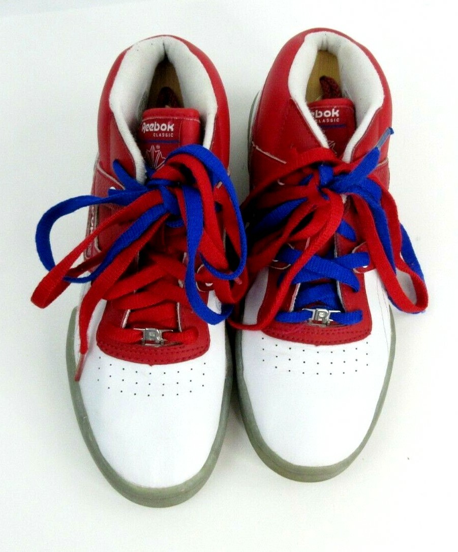 Reebok Classic Workout Mid Ice J Trainer White Red Le… - Gem