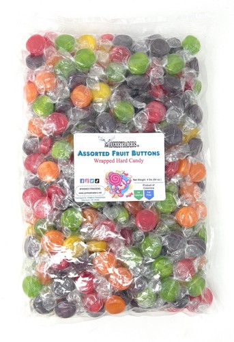 Assorted Fruit Flavored Buttons Candy - 4 lbs. ~ YANKEETRADERS® ~ FREE ...