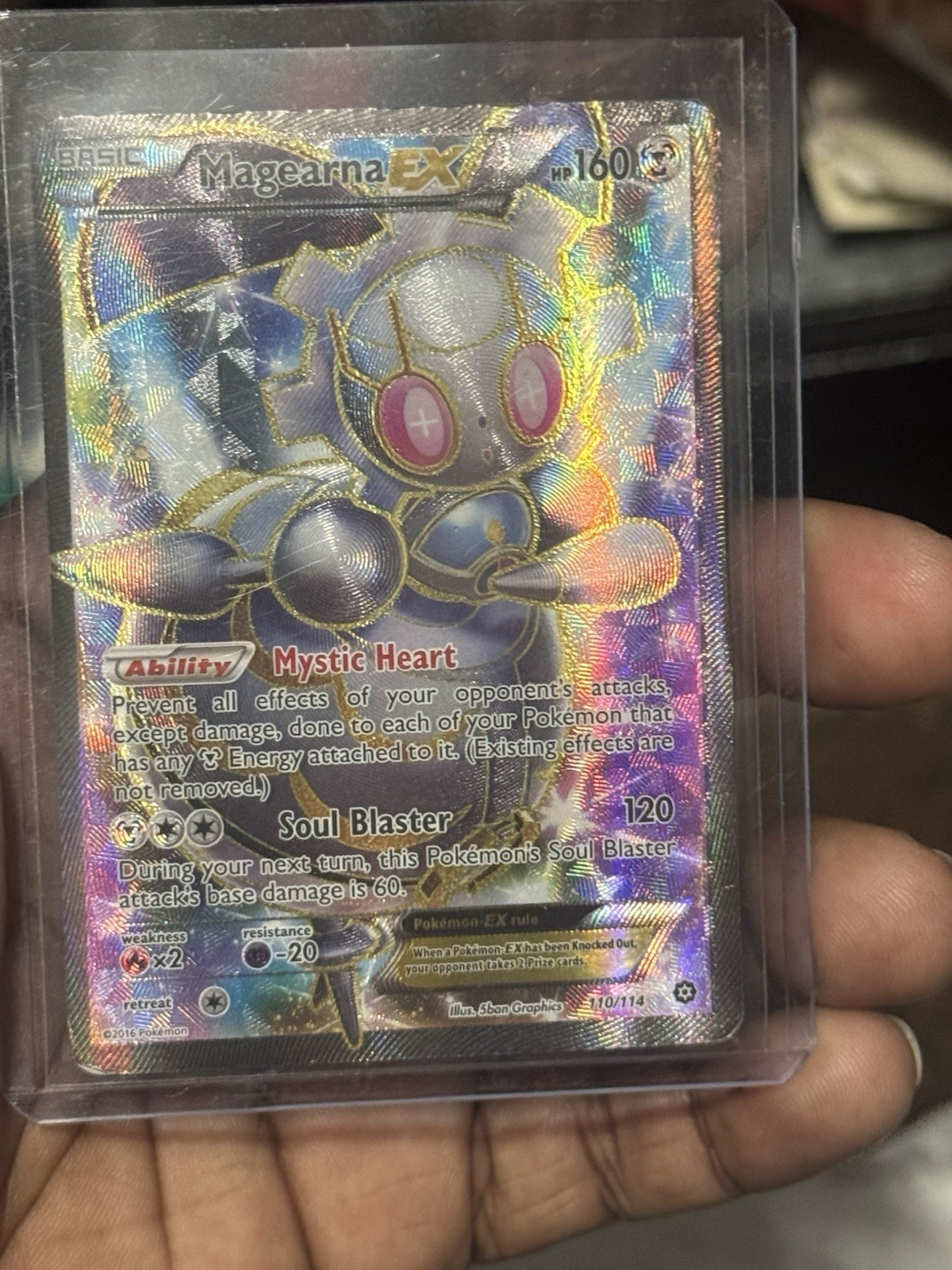 Pokémon TCG Magearna EX 110/114 XY Steam Siege Full Art Ultra Rare Holo ...