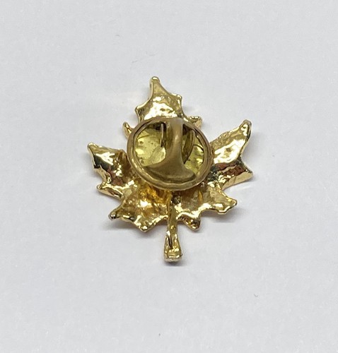 Gold Tone Maple Leaf Lapel Hat Pin Canada Tie Pinback | eBay
