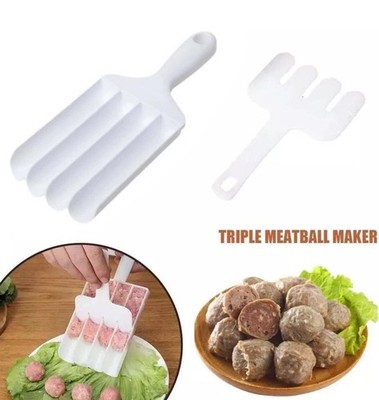 Creative Kitchen Triple Meatball Maker, Non-Stick 4 in 1 Meatball Maker ...