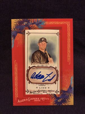 BLUE JAYS AUTO ADAM LIND AUTOGRAPH 2010 ALLEN GINTER Signature | eBay