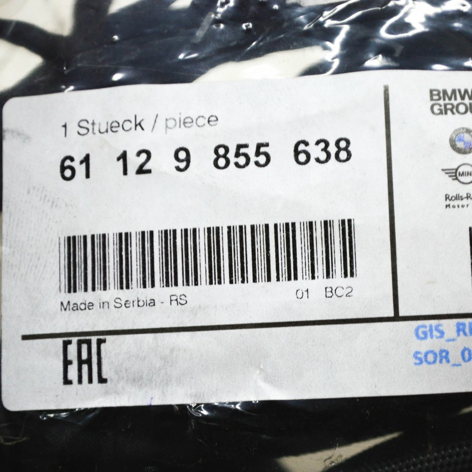 NEW BMW 5 G30 FRONT BUMPER END WIRING CABLE HARNESS 61129855638 ...