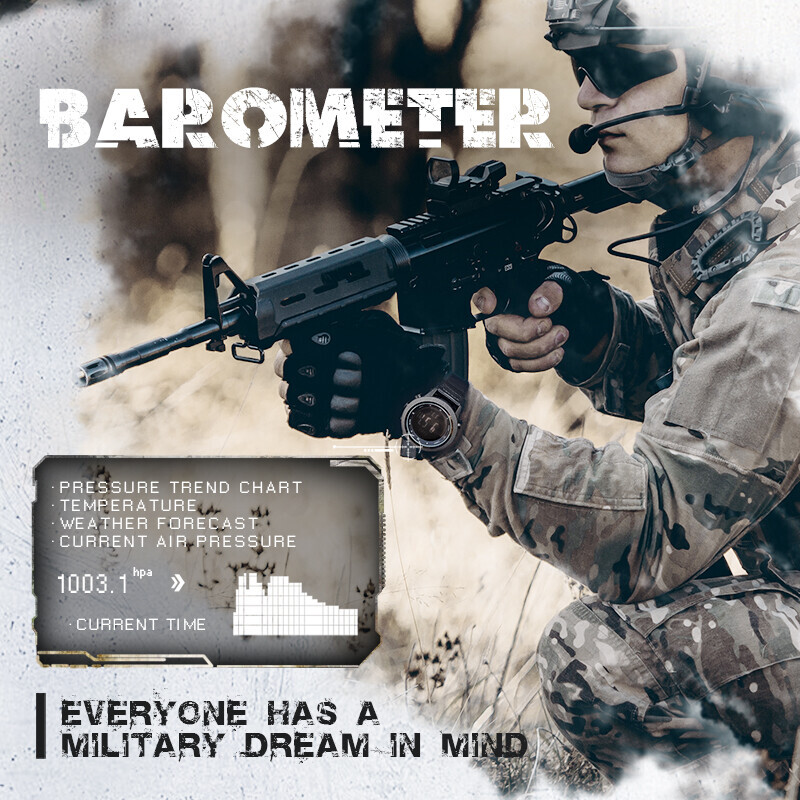 NORTH EDGE APACHE-46 Men Digital Watch Sport Watches Altimeter ...