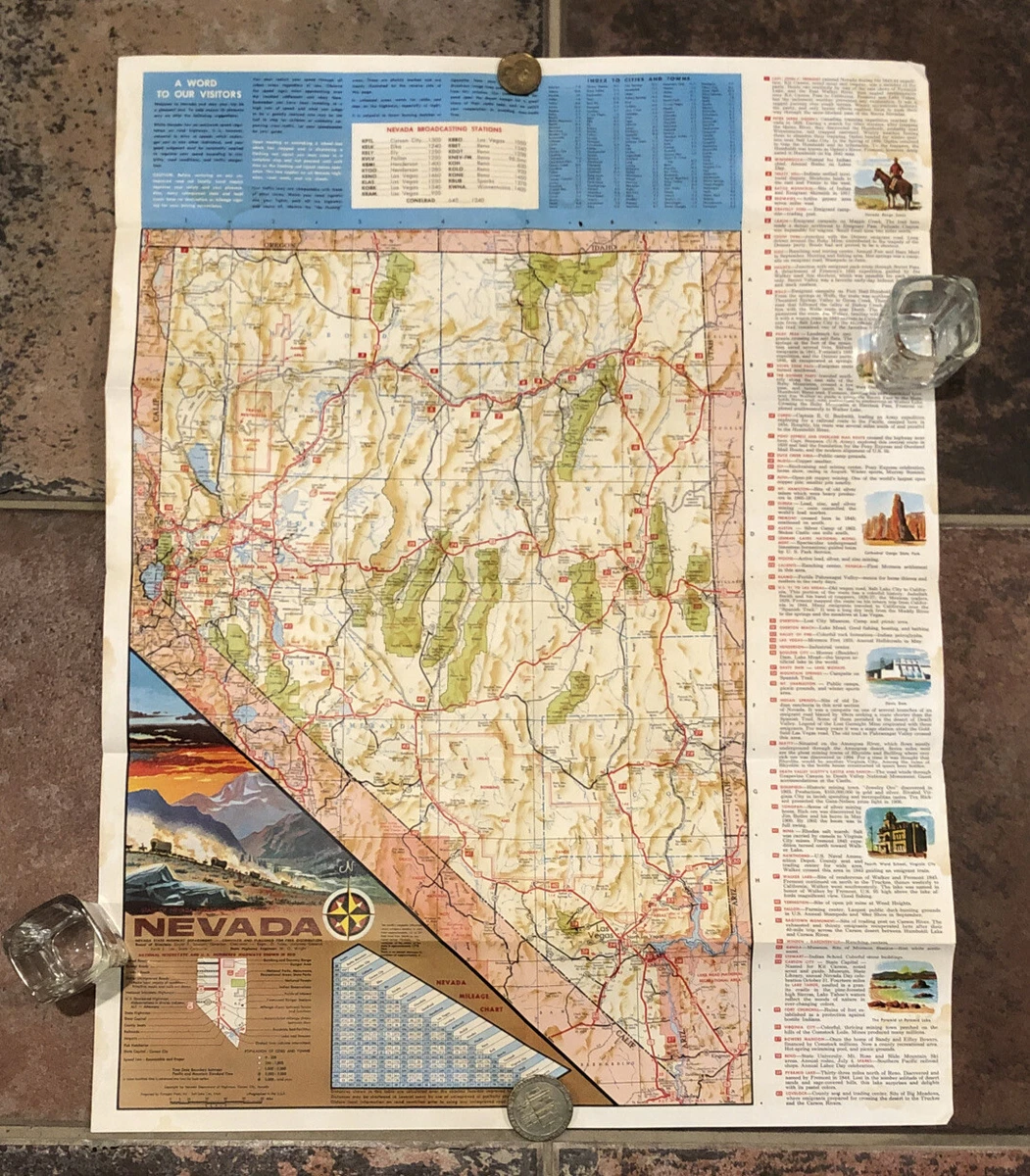 Road Trip Map Vintage