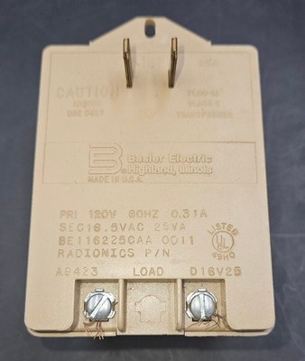 Transformer, 16.5VAC, 20VA, wall plug-in, Untested | eBay