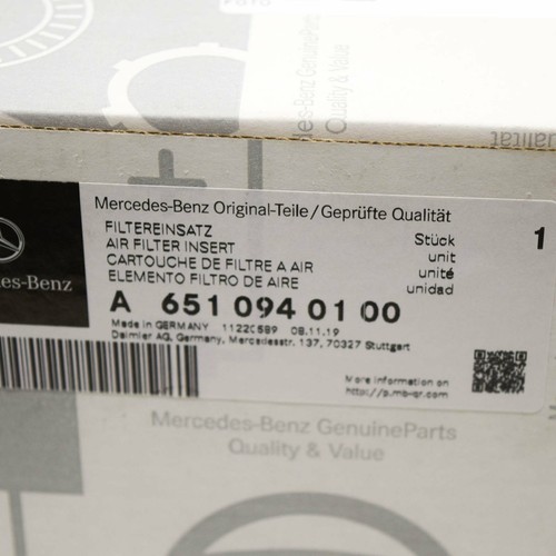 NEW MERCEDES BENZ W205 C CLASS X253 GLC AIR FILTER A6510940100 OEM NO🇺🇸 ...