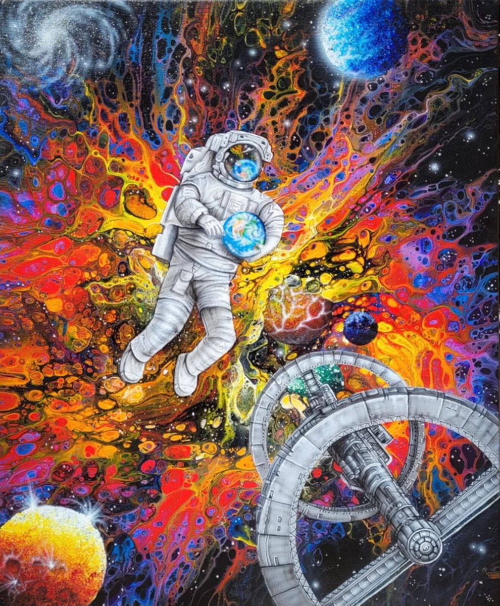 Astronaut Painting