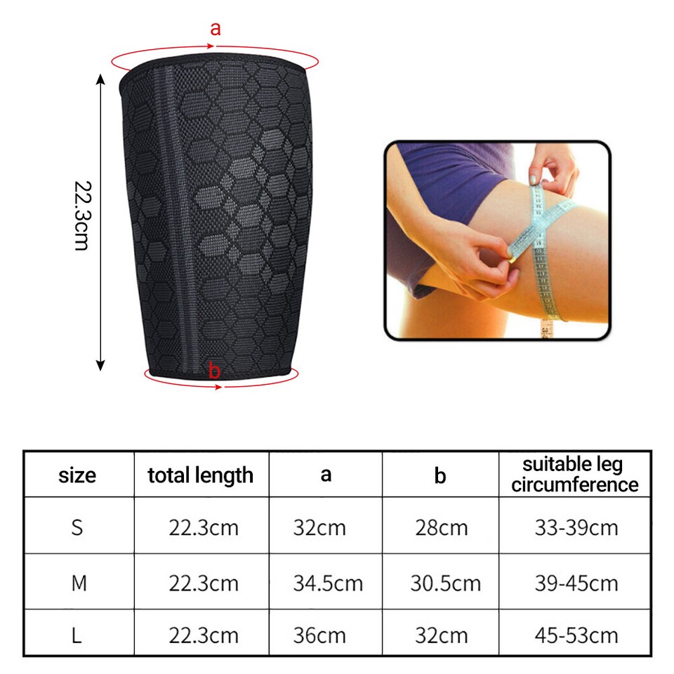 Elastic Compression Sleeve Thigh Support Brace Muscle Injury Wrap ...