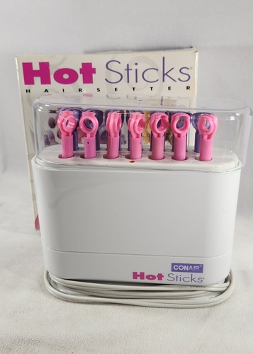 CONAIR Hot Sticks Hairsetter Purple Pink Bendable Flexible Curling Rods ...