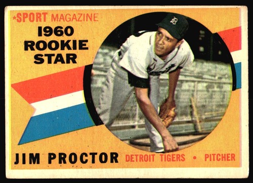 1960 Topps Jim Proctor Rookie #141 Detroit Tigers | eBay