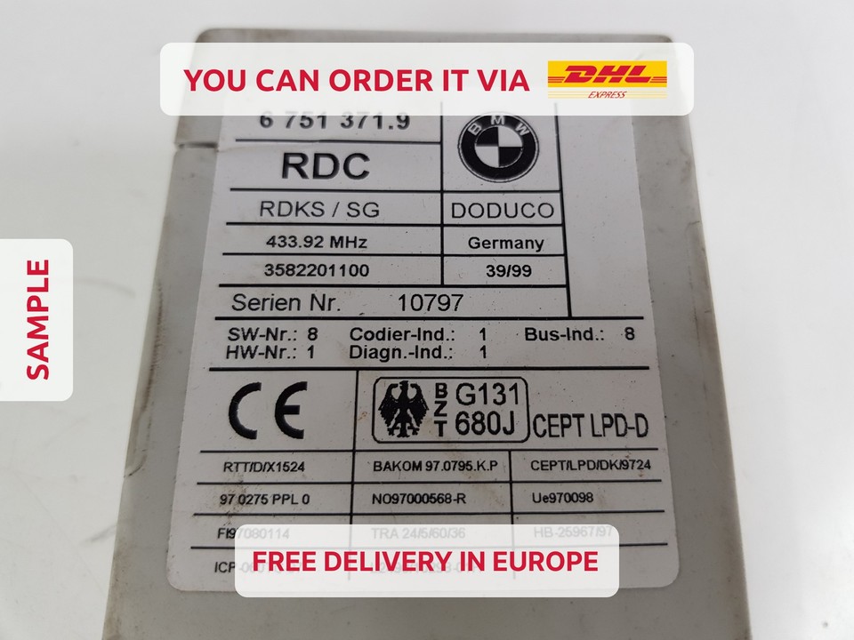 FULLY TESTED BMW E38 E39 E46 E53 TYRE PRESSURE MODULE 6751371 FS | eBay