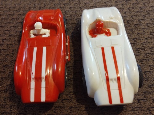 Pair of Vintage 1960s Eldon 750-15 Ferrari Slot Car 5" Plastic Race Car ...