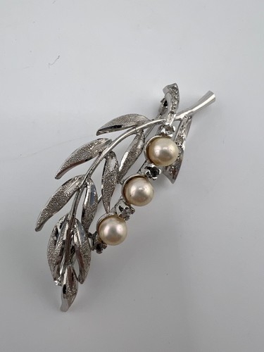 Vintage Freshwater Pearl Gemstone Brooch Pin Silver | eBay
