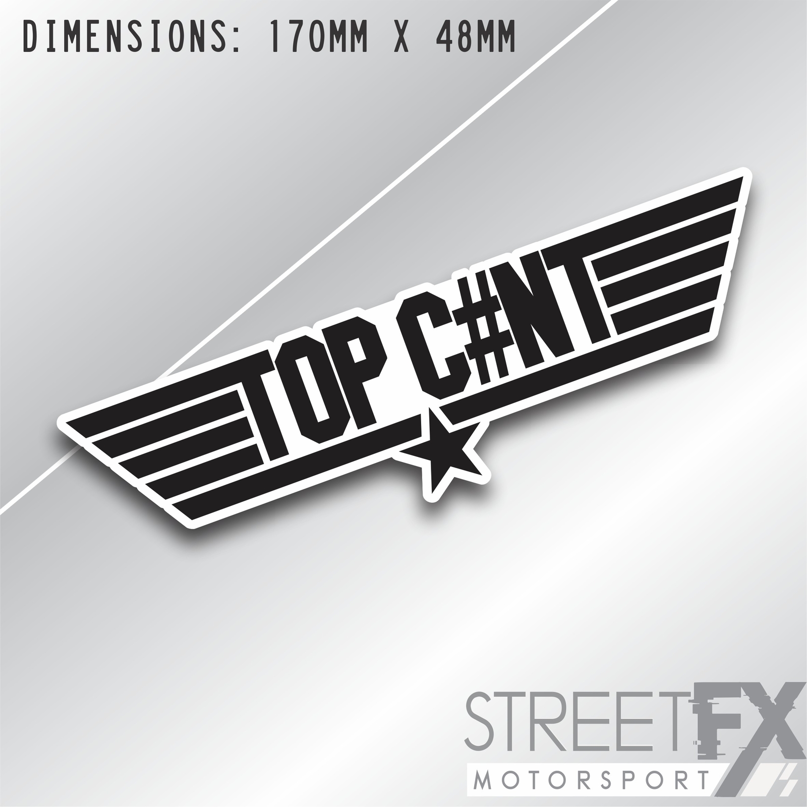 TopC#nt Sticker Funny TopGun Decal Pop Culture movie Jet Plane Airplane ...