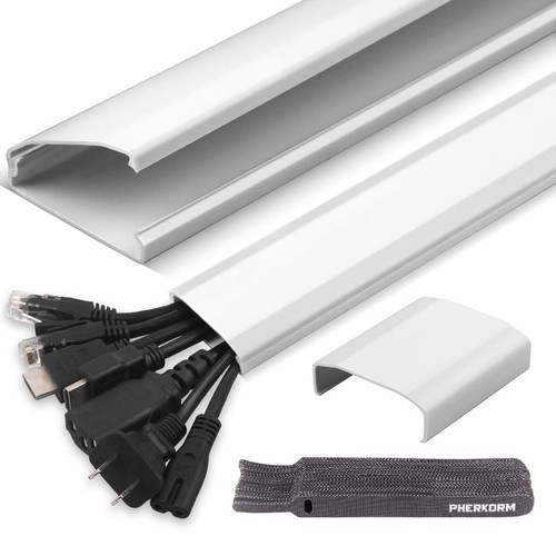 85in Cable Management Kit Fliptop Cable Raceways Cable Cord Hider Used ...