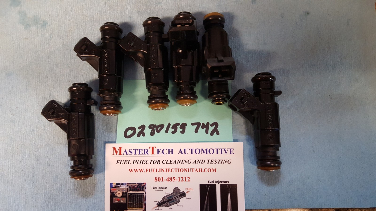 Set of 6 Bosch 0280155742 Injector 1998-2000 Mercedes CLK320 3.2L V6 ...