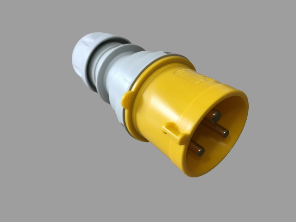 PCE Yellow 32 Amp 3 Pin 2p E 110v Male Plug 32a Ceeform Commando Ip44 ...