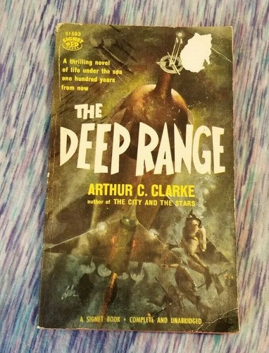 1958 THE DEEP RANGE Arthur C Clarke Signet 1st Printing Sci Fi ...