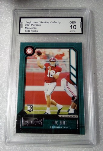 2021 Playbook Mac Jones RC #337 (PGA GEM 10) | eBay