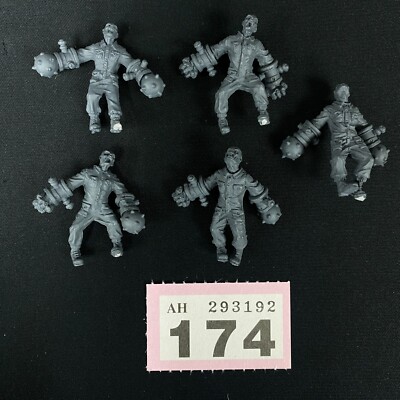 DUST TACTICS AXIS ZOMBIE ASSAULT SQUAD X 5 MINIATURES BLUTKREUZ KORPS ...