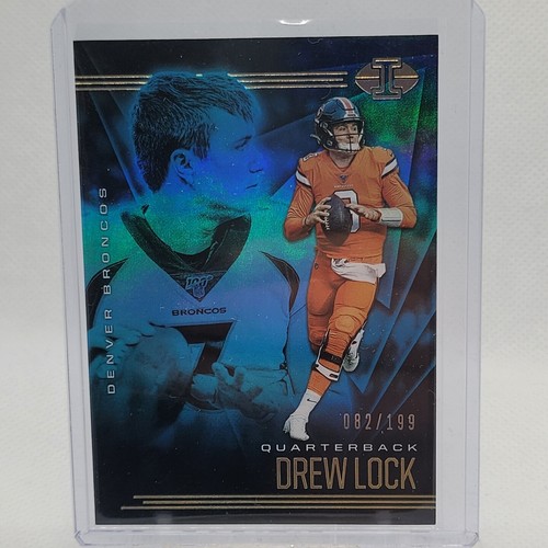 2020 Panini Illusions Football Drew Lock Trophy Collection Light Blue ...