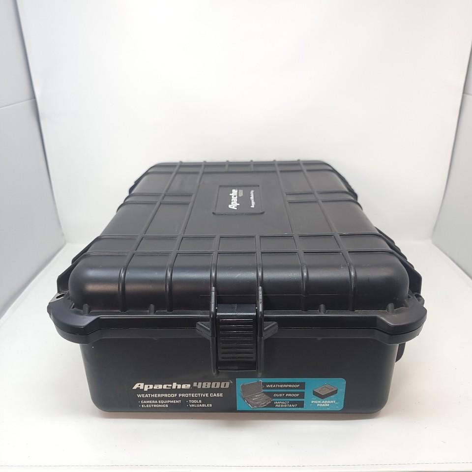 Apache 4800 Weatherproof Dust Proof Protective Case Black 18"x 13"x 7 ...