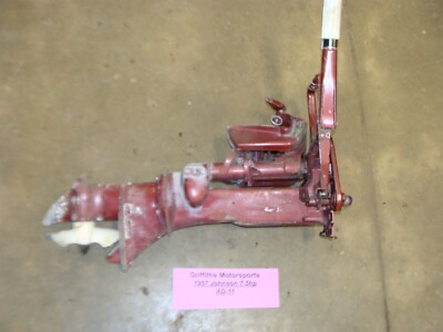 1957 JOHNSON SEAHORSE outboard 7.5hp AD11 lower drive unit transom ...
