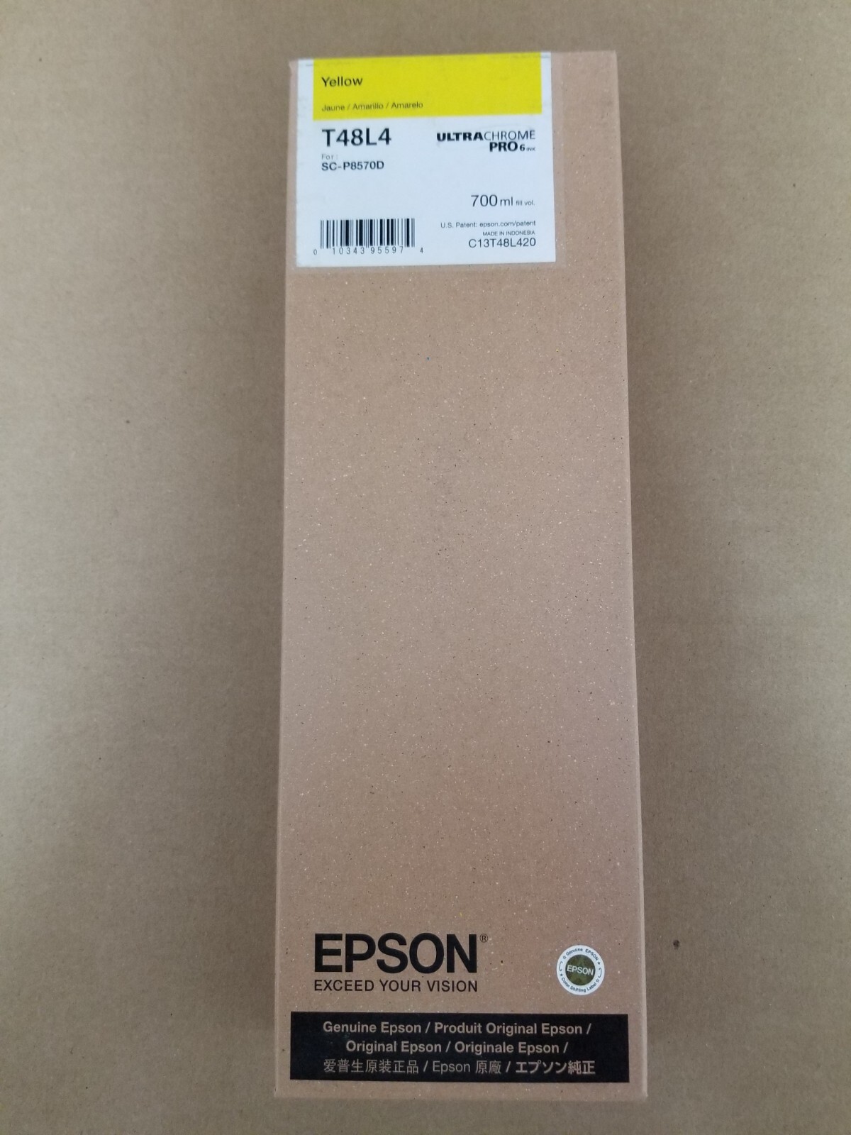 GENUINE Epson UltraChrome PRO6 Yellow Ink 700ml For P8570/P6570 ...
