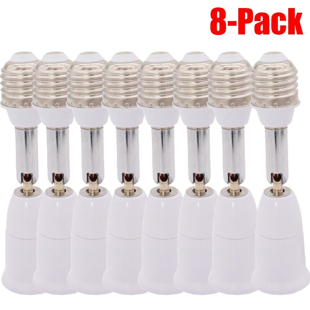 E26 E27 to E26 E27 Light Bulb Socket Converter Adjustable Lamp Extender ...
