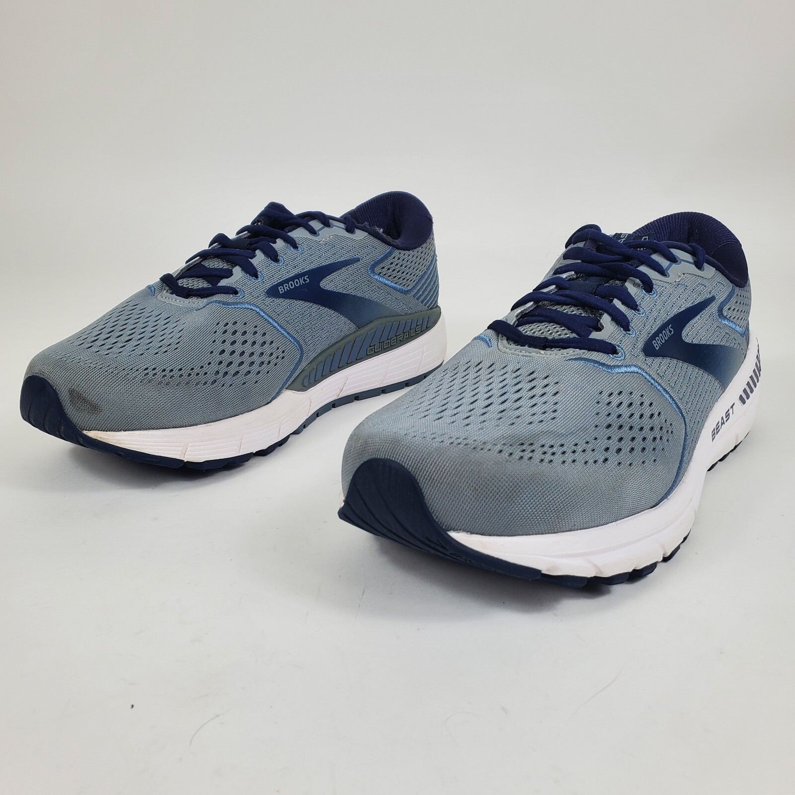 Size 11 - Brooks Beast 20 Extra Wide Grey Navy White for sale online | eBay