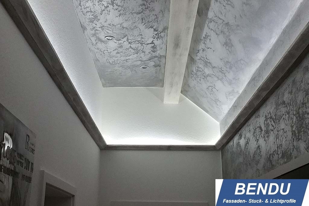 BENDU | Stuck LED Leisten indirekte Deckenbeleuchtung Licht Vouten ...
