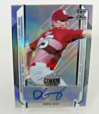 Drew Gray 2021 Leaf Metal Draft SILVER AUTO Cubs | eBay