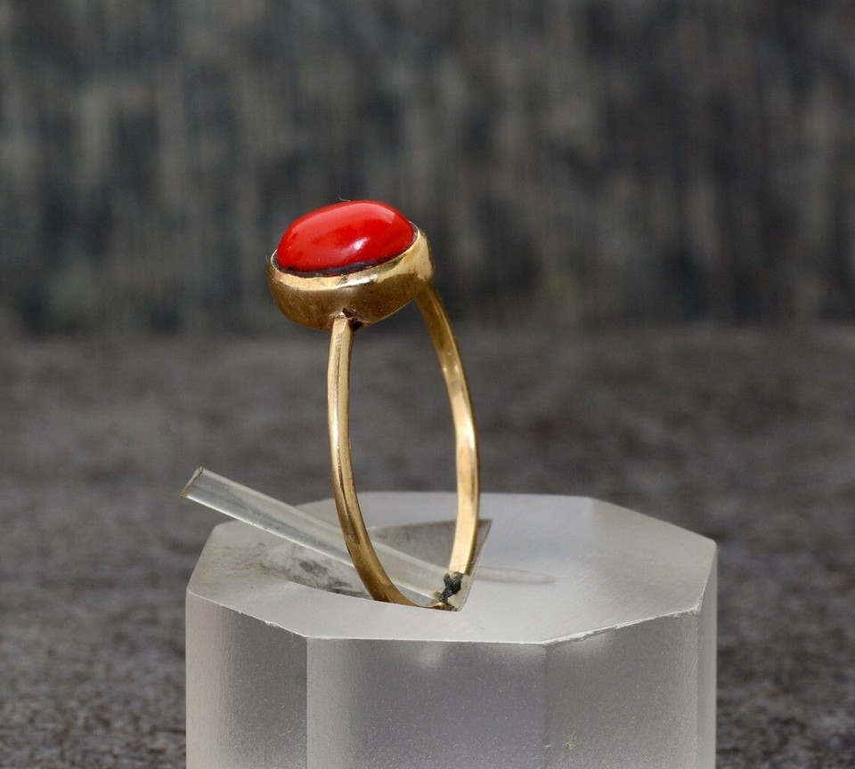 Corail Rouge Bague 925 Argent Sterling Délicat Fait à la Main Cadeau ...