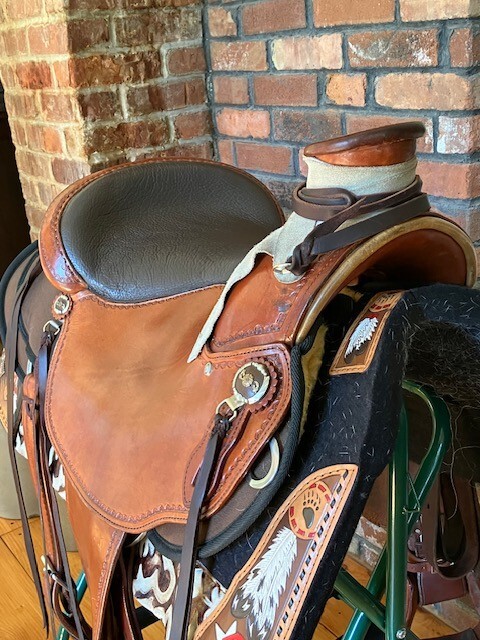 BUILT JUNE 2023 ABOUT THE HORSE DAVE GENADEK SADDLE , BLACK RHINO 15.5 ...