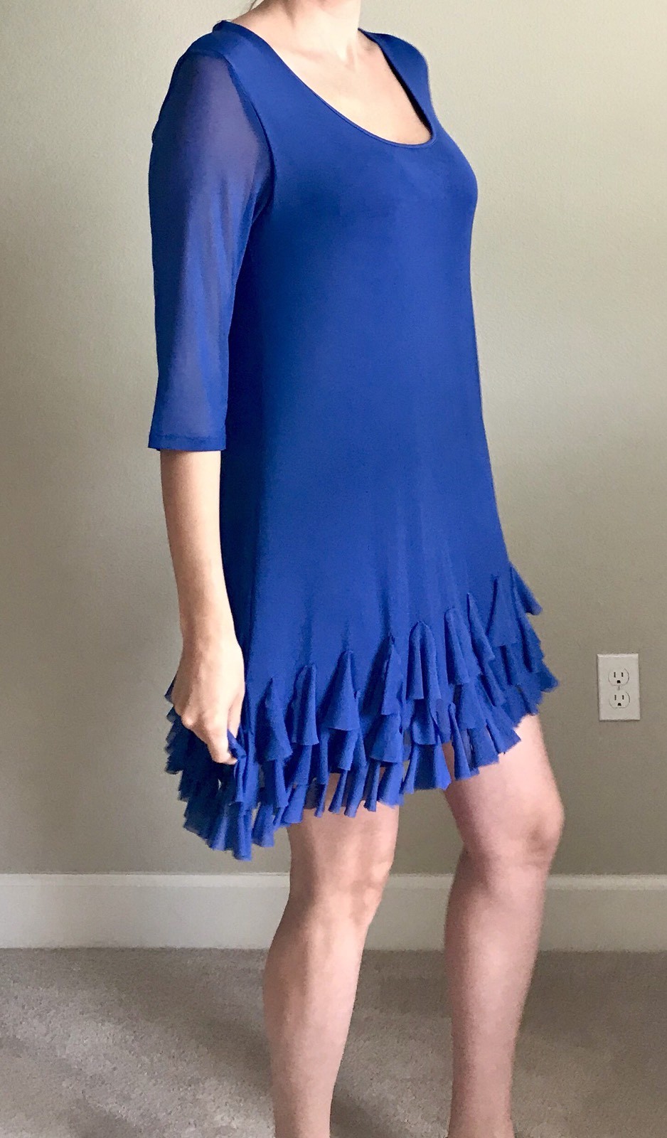 Beautiful Stylish Authentic Blue DECA PARIS Taille 4 DRESS MANIAC orig ...