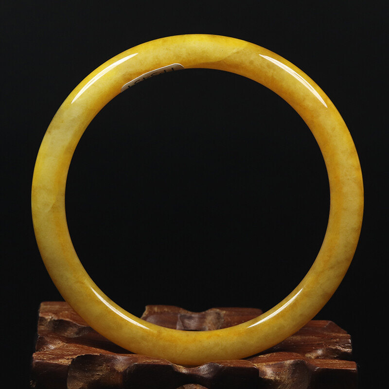 58mm Natural Yellow Brown Jadeite Jade Bangle Bracelet Chinese Jade ...