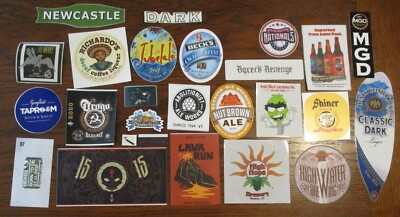 25 BEER STICKER PACK LOT decal craft beer brewing brewery tap handle 44 ...