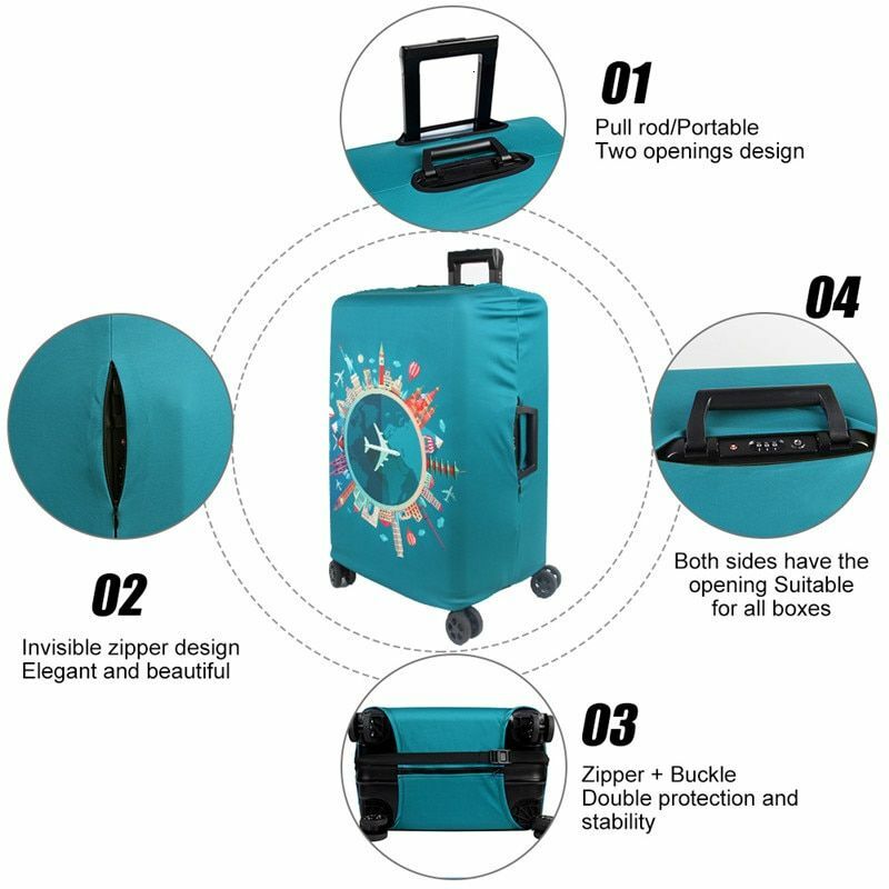 Protective Luggage Suitcase Cover Travel Accessories Elastic Baggage ...