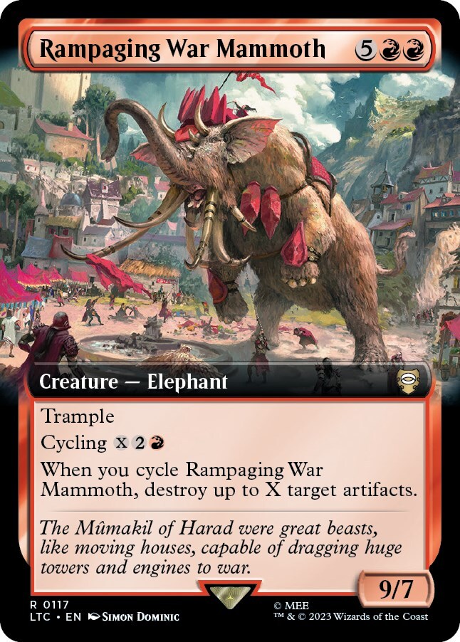 Rampaging War Mammoth (Extended Art) Commander: the Lord of the Rings ...
