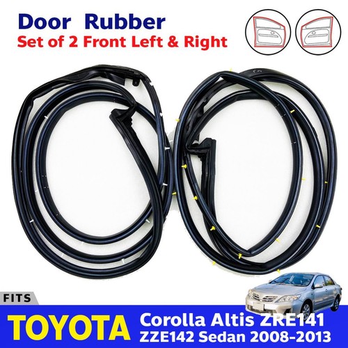 For Toyota Corolla Altis ZRE141 4D SED 2008-13 Door Rubber Seal Front ...