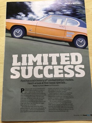 Ford Limited Edition Cars - Linnet Bravo Crusader Vista Capri GT4 ...